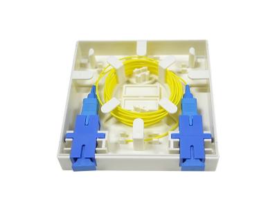 China Wall Mount FTTH 2 Port SC Fiber Optic Terminal Box for sale