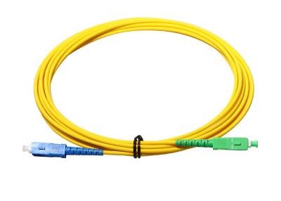 China SC APC To SC UPC Single Mode Fiber Optic Patch Cord for sale