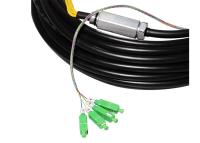 China Waterproof Outdoor SC APC 4 Core Fiber 9/125 Singlemode Pigtail for sale