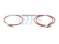 China LC to LC Multimode Optical Fiber Splitter , 1 x 2 Ports PLC splitter for sale