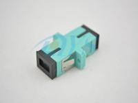 China OM3 Simplex SC Aqua Color Fiber Optic Adapter With Zirconia Sleeve for sale