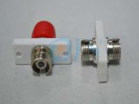 China Red Flange ST Optical Fiber Adapter For CAT High Back Reflection Loss Value for sale
