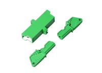 China E2000 APC SX Single Mode FTTH Adapter With Flange for sale