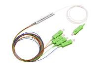 China Mini Type G657A1 1x4 Optical Fiber Splitter With SC APC Connector for sale