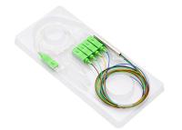 China Mini Type G657A1 1x4 Optical Fiber Splitter With SC APC Connector for sale