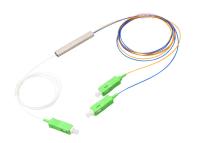 China FTTB fiber optic splitter 1x2 Plc Splitter Steel Tube Cable 2 Way for sale