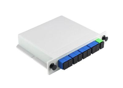 China 1260nm LGX Type 1x8 Optical Fiber Splitter FTTH Telecom Equipment for sale