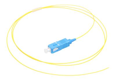 China Single Mode 0.9mm Optical Fiber Patch Cord Pigtail SC UPC Fiber Optic Jumper for sale