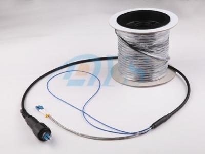 China Pulling eye pre - terminated Outdoor Optical Fiber Patch Cord Low Insertion Loss for sale