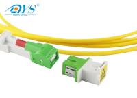 China Auto Shutter 3.0mm Single Mode Fiber Patch Cord SC APC Connector for sale