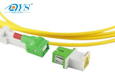 China Auto Shutter 3.0mm Single Mode Fiber Patch Cord SC APC Connector for sale