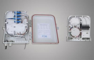 China ABS , PC 16 Core Wall Mounted Fiber Optic FTTH Mini Terminal Box for sale