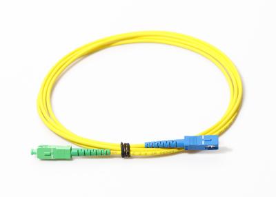 China PVC LSZH Single Mode Sc To Sc Fiber Patch Cable FTTH Leather Jumper for sale