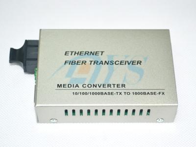 China 10 / 100 / 1000M Singlemode Duplex SC Optical Fiber Media Converter , High-speed for sale