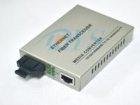 China 10 /100/1000 Base Fiber Optic Media Converter Singlemode Duplex SC for sale