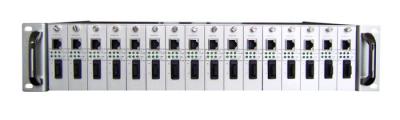 China 16 Slots 19 inch Fiber Optic Media Converter , AC 100 - 260V 12A for sale