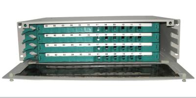 China Stainless steel + ABS rack mounting 12 ports Fiber Optic ODF (48core) for sale