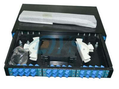 China SC Slidable Odf Optical Fiber 19 Rack Mount  to Fiber Optic Termination Box for sale