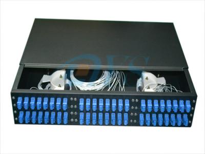 China 19 Inch Rack Mount Fiber Optic Odf , 2U 48 Core Optic Patch Panel Odf Robust Structure for sale