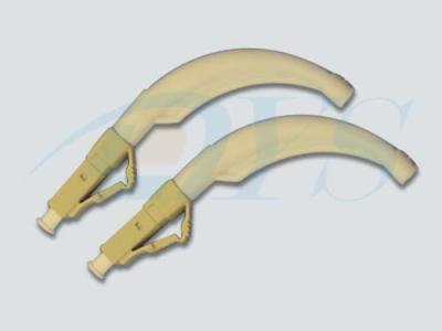 China Low Insertion Loss Value LC Multimode Optical Fiber Connectors With 90 Degree Boots for sale