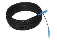 China Indoor Outdoor 1 Core G657A1 FTTH Fiber Optic Drop Cable With SC Connector for sale