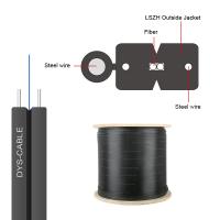 China Outdoor 1 2 4 Core Fiber Drop Cable Ftth Single Mode Sc G657 Lszh for sale