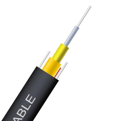 China FTTH Flat Aerial 2 - 24 Core Optical Fiber Drop Cable GYFXTY for sale