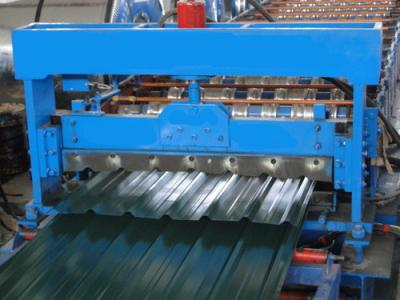 China Roofing Tile Ridge Cap Forming Machine 0.8-2mm Thickness 20m/min Speed for sale