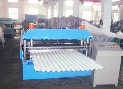 China Step Roof Tile Roll Forming Machine 0.4-0.8mm Thickness 15-20m/min Speed for sale