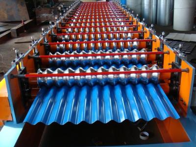China Corrugated Roof Roll Forming Machine 0.8-2mm Sheet Metal Cutter for sale