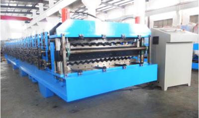 China Roof Double Layer Roll Forming Machine 0.3-0.8mm Thickness 15m/min Speed for sale