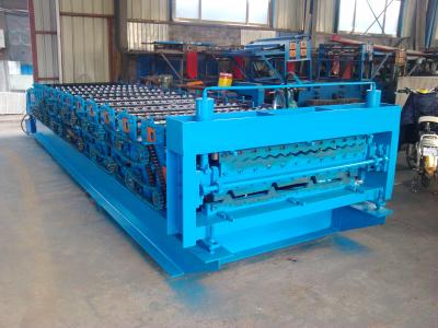 China Double Roof Tile Roll Forming Machine 0.8-1.2mm Thickness 20m/min Speed for sale