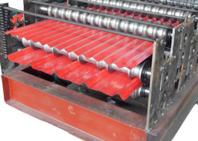 China Double Layer Galvanized Roofing Sheet Roll Forming Machine 0.3-0.8mm for sale