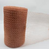 China Red Copper Mesh Rolls 40 Density 98% Porosity Hole Size Customized for sale