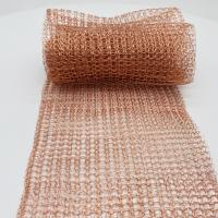 China 100mm 127mm Copper Metal Mesh Knitted Copper Mesh Slug Fence for sale
