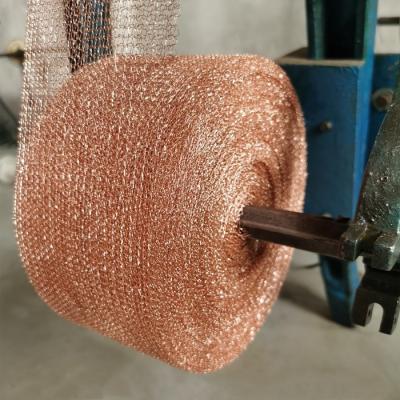 China Rust Resistant Copper Knitted Wire Mesh 3.2m 6m 10m 15.2m 30.5m 61m Strong Enough for sale