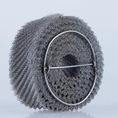 China Durable 316L Stainless Steel Knitted Wire Mesh Flattened And Ginning for sale