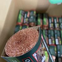 China Pure Copper Knitted Mesh Fabric 15.2m Length Customized Weaving for sale