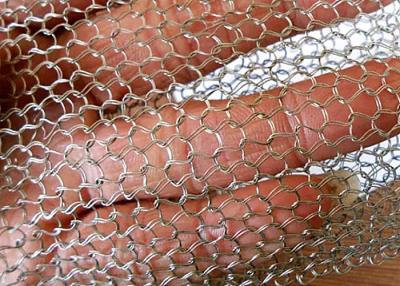 China Flat Stainless Steel Knitted Wire Mesh For Mufflers Silencers for sale