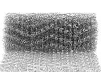 China 316L PTFE Corrugated Co Knitted Wire Mesh 50Kg/M3 Yuanqiao for sale