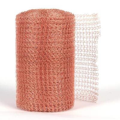 China Pure Copper Mesh Rat Rolls Antimicrobial Pest Control Screening 100mm 0.17mm Diameter 3m 15.2m Length for sale