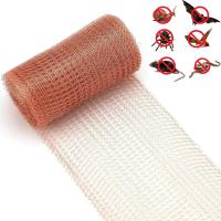 China Pure Copper Mesh Rat Rolls Antimicrobial Pest Control Screening 100mm 0.17mm Diameter 3m 15.2m Length for sale