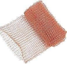 China 100% Pure Copper knitted mesh fabric Strong Enough for Various Lengths and Widths for sale