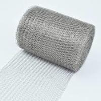 China Silver Stainless Steel Knitted Wire Mesh Roll 100mm - 600mm 30m - 100m Length 99% Filter Rating for sale