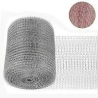 China 99% Polyester Stainless Steel Knitted Wire Mesh Roll For Liquid Filter for sale