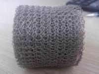 China Silver Flat and Corrugated Stainless Steel Knitted Mesh Roll with 99% Filter Rating for sale