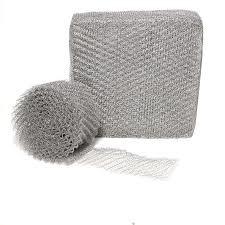 China 99% Polyester Stainless Steel Knitted Wire Mesh Roll For Liquid Filter for sale