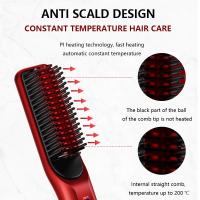China Professional Hair Straightener Comb USB Rechargeable Cordless Hair Straightener Brush for sale