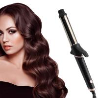 China Gold Titanium 1 Inch Barrel Curling Wand Curling Iron Dual PTC 60W for sale