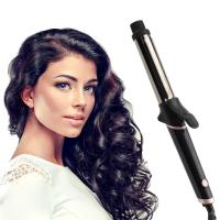 China Gold Titanium 1 Inch Barrel Curling Wand Curling Iron Dual PTC 60W for sale